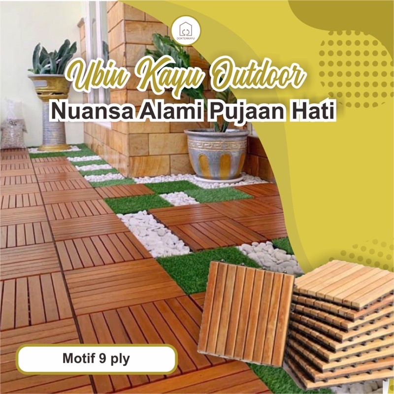 Jual Lantai ubin decking kayu buat otdoor dekorasi taman perlengkapan ...