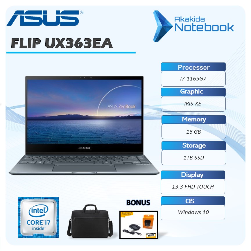 Jual ASUS ZENBOOK FLIP UX363EA 2IN1 I7 1165G7 16GB 512SSD TOUCH ...