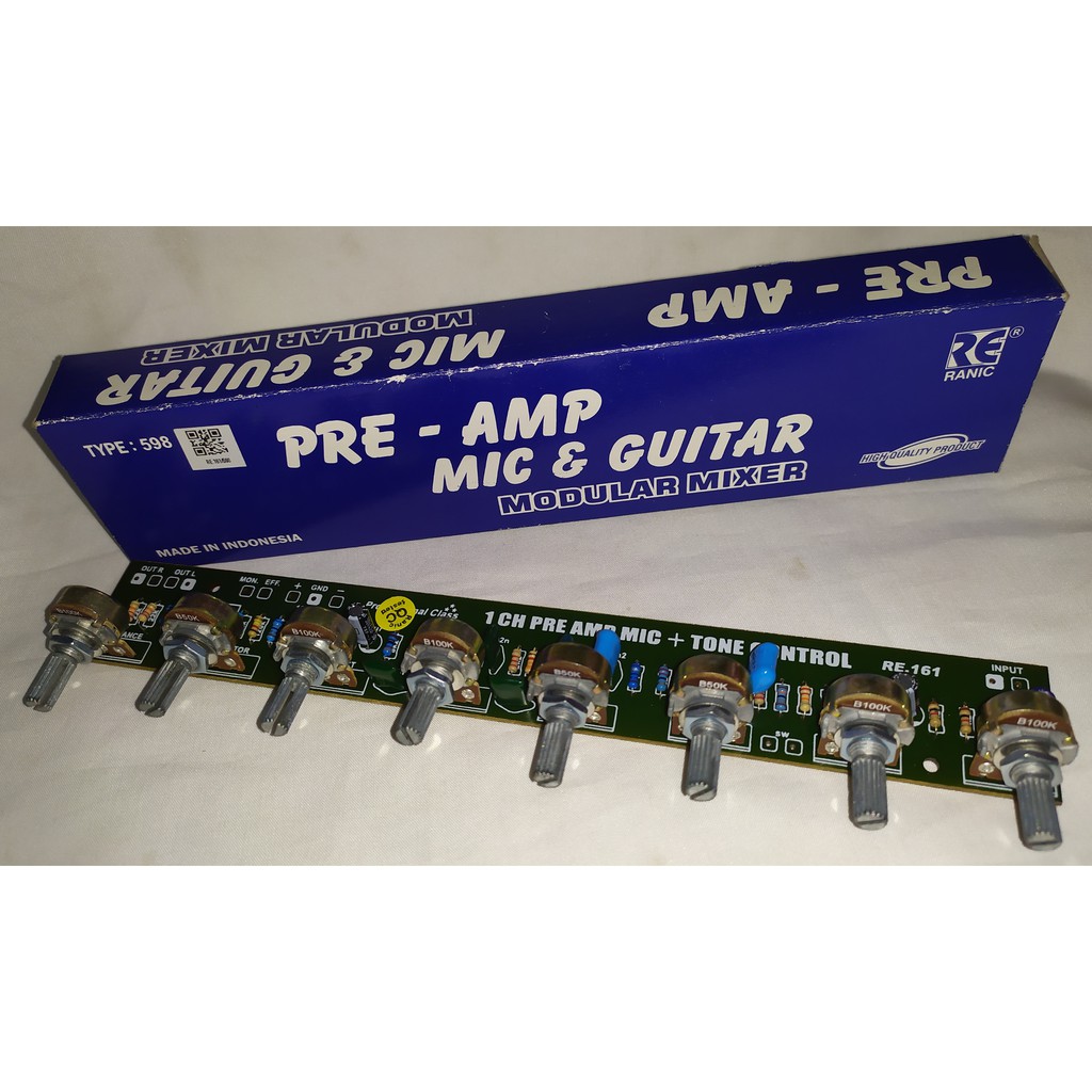 Jual Kit PRE-AMP MIC & GUITAR Modular Mixer Tone Control Ranic Type-598 ...