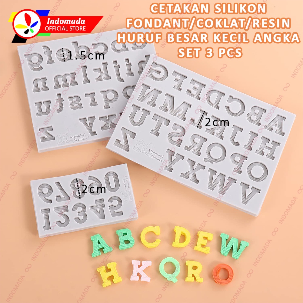 Jual Indomada Cetakan Huruf Besar Kecil Angka Garis Garis Fondan Set 3 ...
