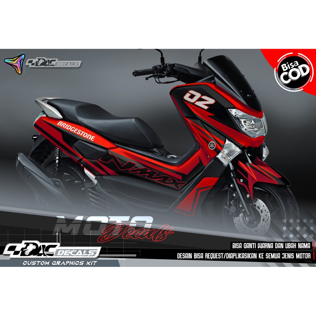 Jual Sticker decal full body Yamaha Nmax merah | Shopee Indonesia