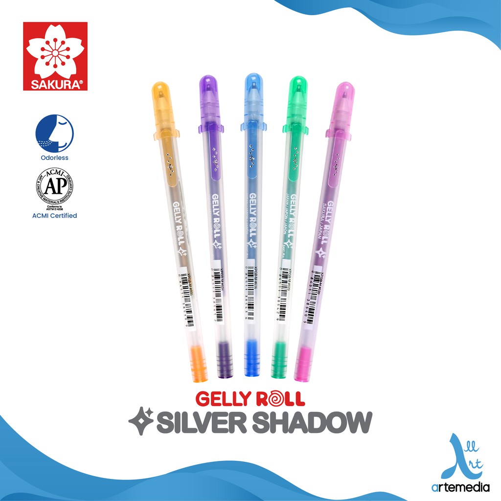Jual Sakura Gelly Roll Silver Shadow Color Gel Pen Bolpen | Shopee ...
