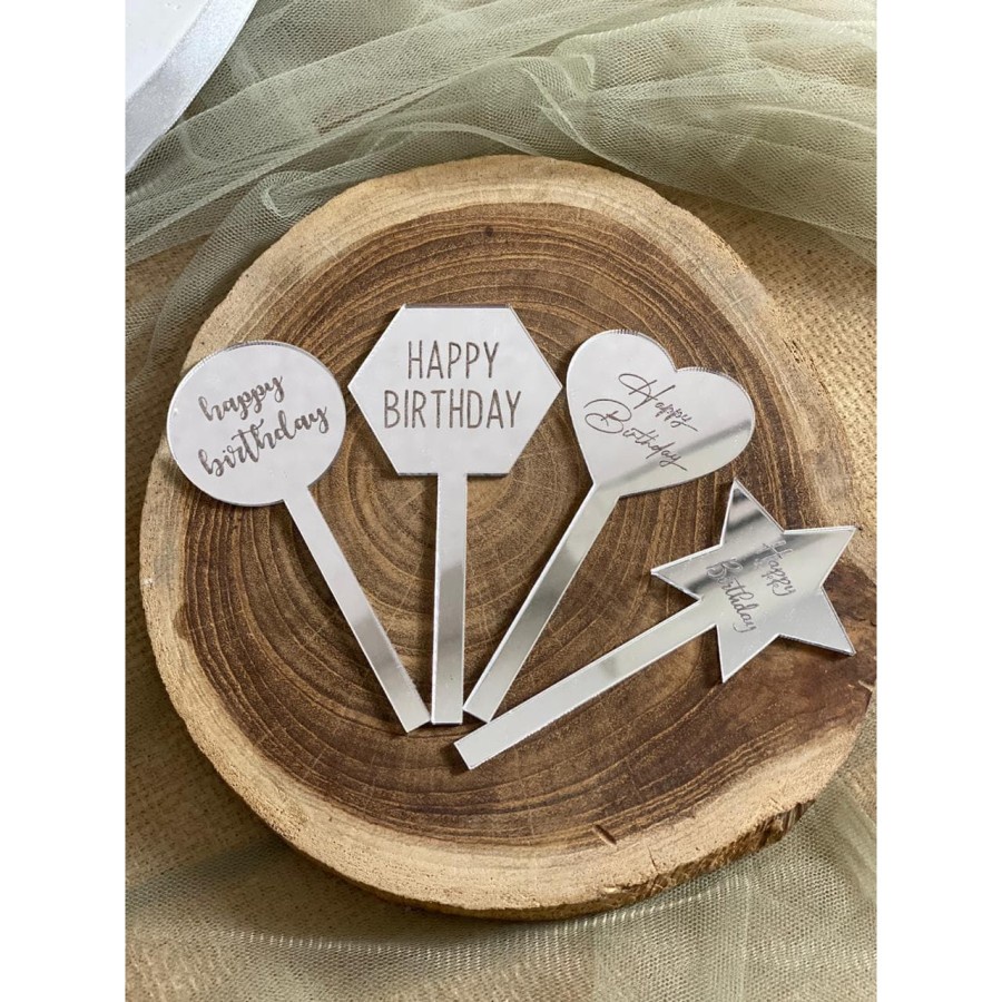 Jual topper Mirror Silver | Birthday | Grafir | Shopee Indonesia