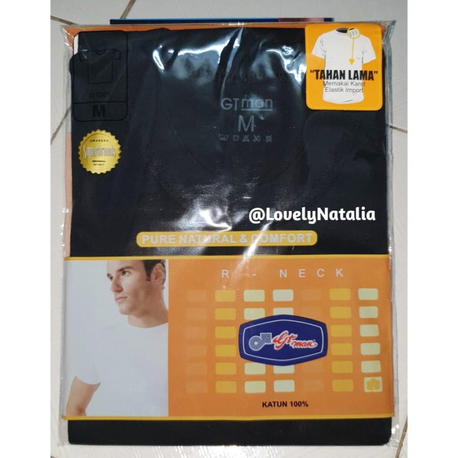 Jual Oblong Gtman Hitam O Neck GTS01 | Shopee Indonesia