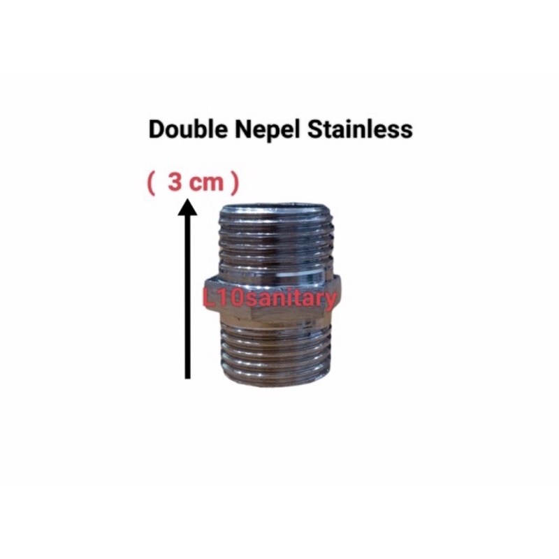 Jual Double Nipple / Double Dobel Nepel Kuningan Asli Drat 1/2 Inch | Shopee Indonesia