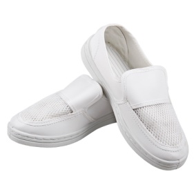Jual Cleanroom ESD Antistatic PVC Leather Mesh Shoes, White | Sepatu ...
