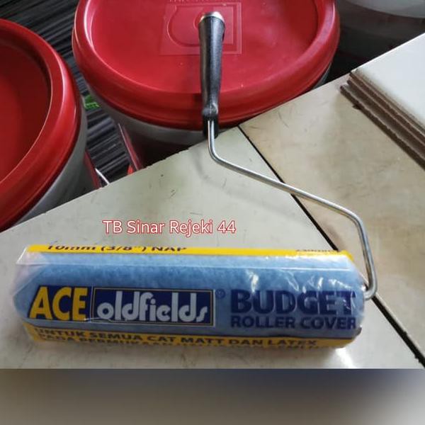 Jual TERBARU ROLL ACE BUDGET OLDFIELDS besar KUAS CAT TEMBOK bulu biru ...