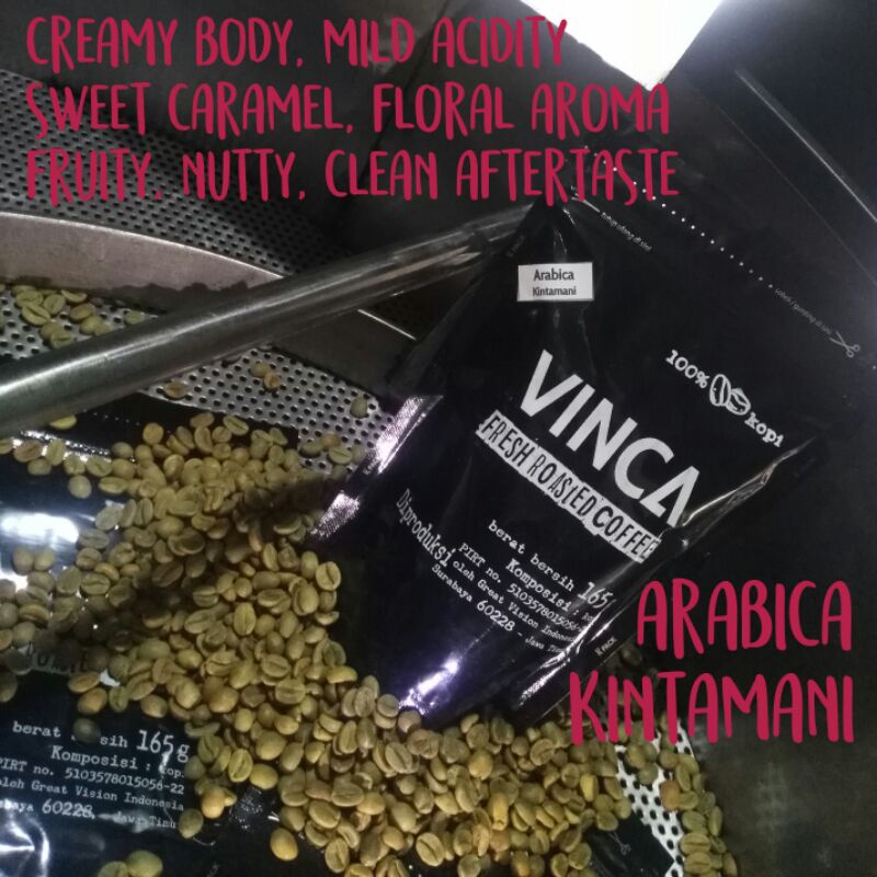Jual Vinca kopi Arabica Kintamani 820 gram (level roasting sesuai pesanan) | Shopee Indonesia