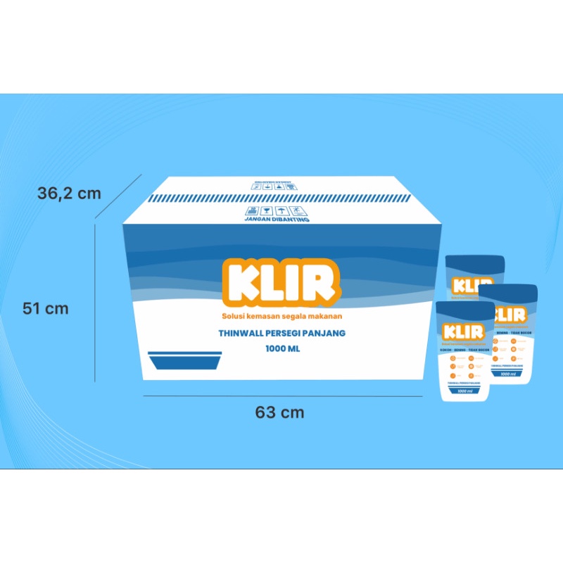 Jual THINWALL KLIR REC @500 SET 500ML 650ML 750ML 1000ML TERMURAH | Shopee Indonesia