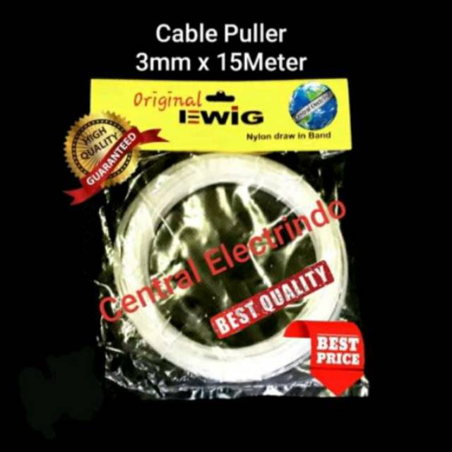 Jual Cable Puller EWIG 3mm 15 Meter Pancingan Kabel. | Shopee Indonesia