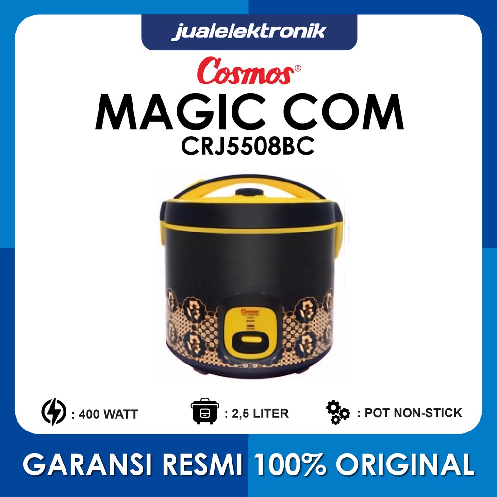 Jual Cosmos CRJ5508BC – Rice Cooker Non Stick 3in1 2.5 Liter 400 Watt ...