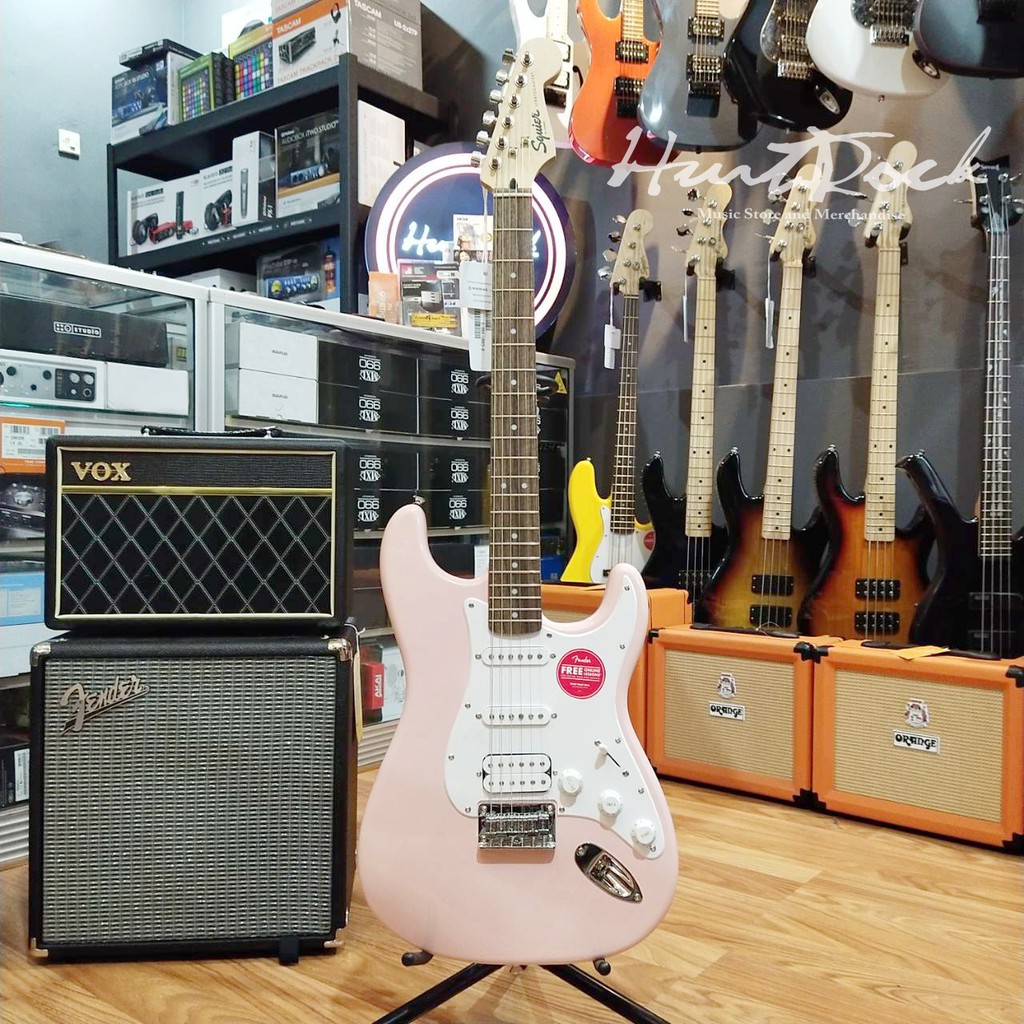 Jual Squier FSR Bullet Stratocaster HSS Shell Pink | Shopee Indonesia