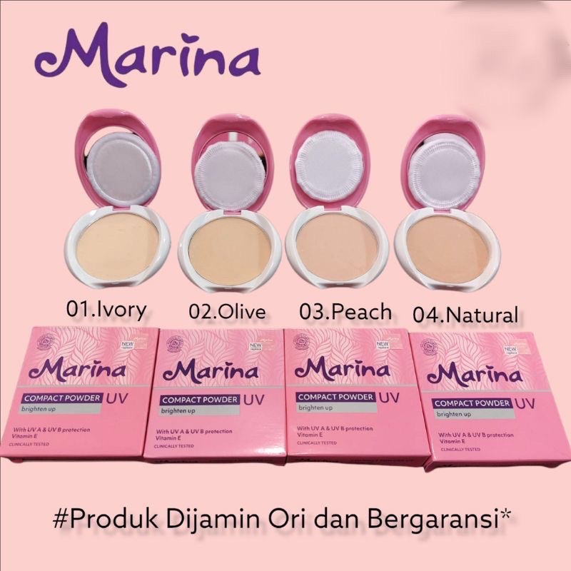 Jual Marina Compact Powder UV Brighten Up 12gr - Bedak Padat Marina ...