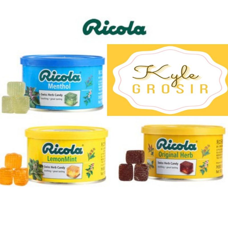 Jual Termurah Ricola Permen Swiss Herb Candy Mint 100 gr / lemon / menthol ricola kaleng ...