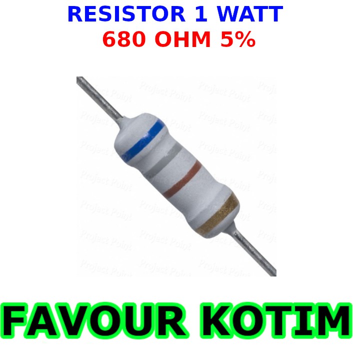 Jual RESISTOR 680 OHM 1 W WATT 1W 5 PERSEN FVKOTIM | Shopee Indonesia
