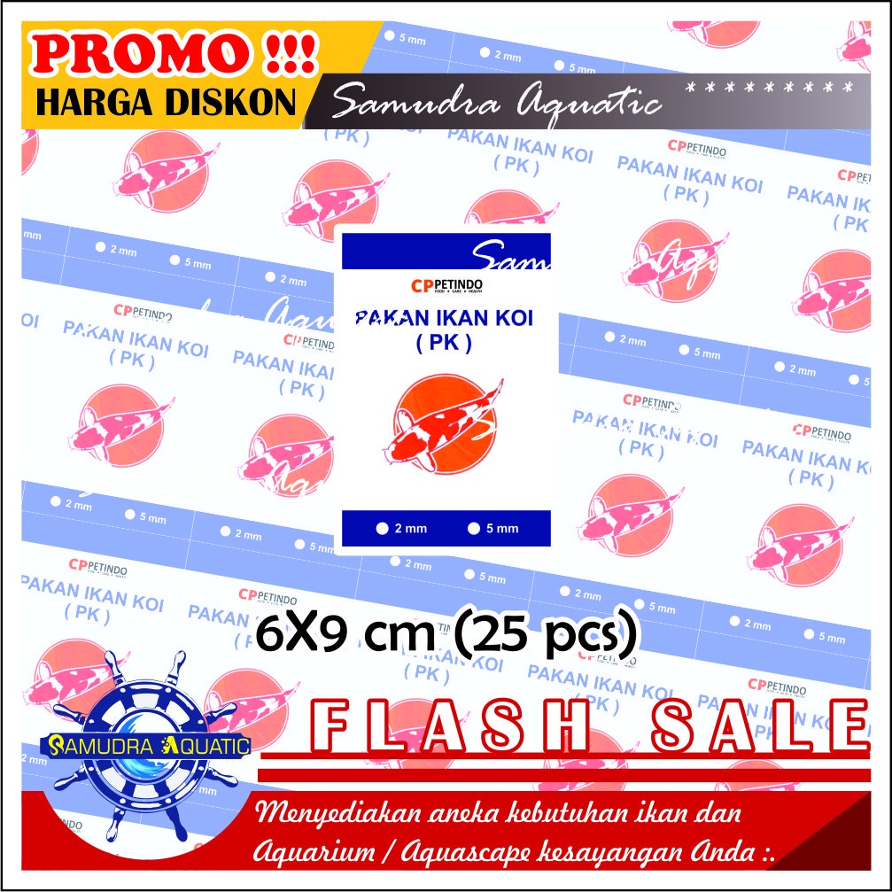 Jual Stiker Kemasan Repack 6x9 (Hiroyuki Koi, Taisho, Breeder Pro, Harmoni Koi, PK Koi, Pakan ...