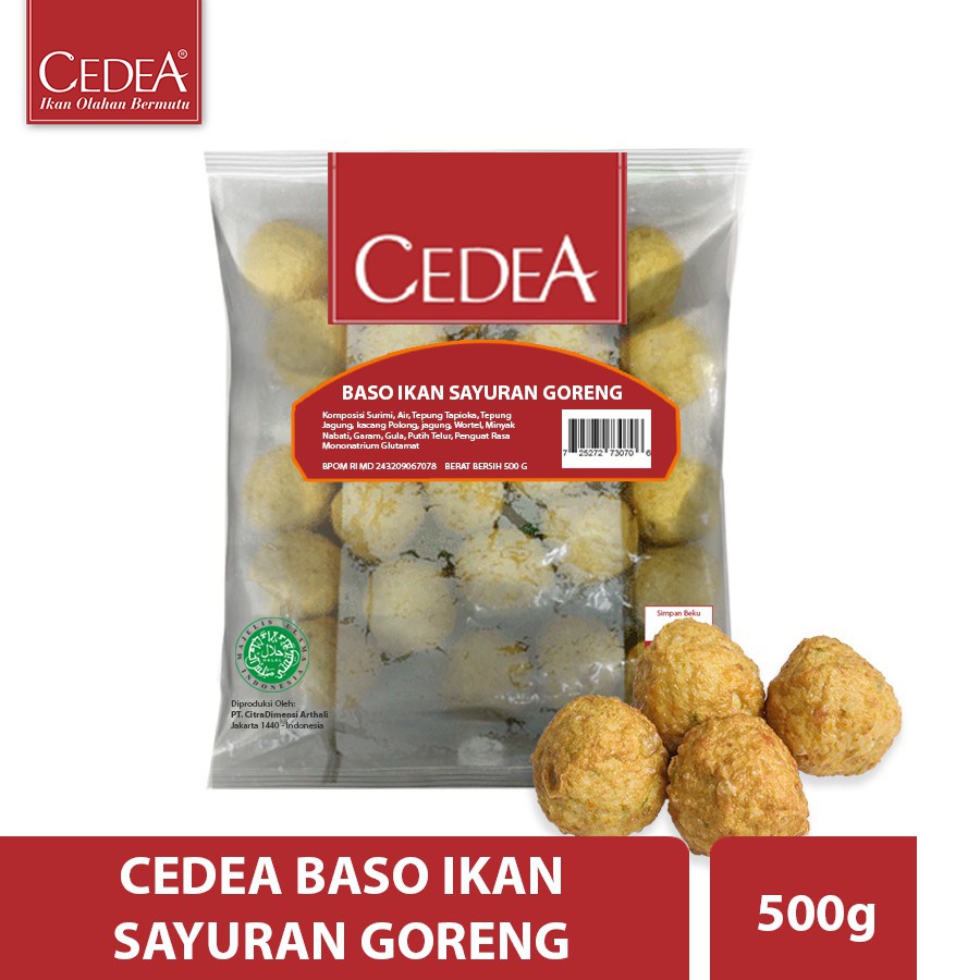 Jual CEDEA Baso Ikan Sayur Goreng [500g]/Bakso Ikan Sayuran Goreng ...