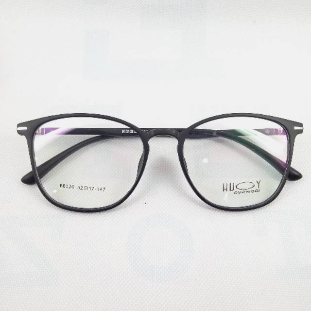 Jual FRAME KACAMATA PLASTIK HITAM BULAT KOTAK VINTAGE RINGAN TIPIS ...