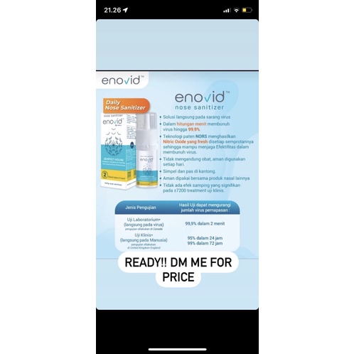Jual ENOVID NOSE SPRAY / ENOVID SPRAY READY STOCK | Shopee Indonesia