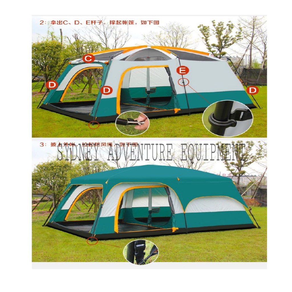 Jual Tenda Family Camping /Tenda Kapasitas 10-12 Person Double Layer ...