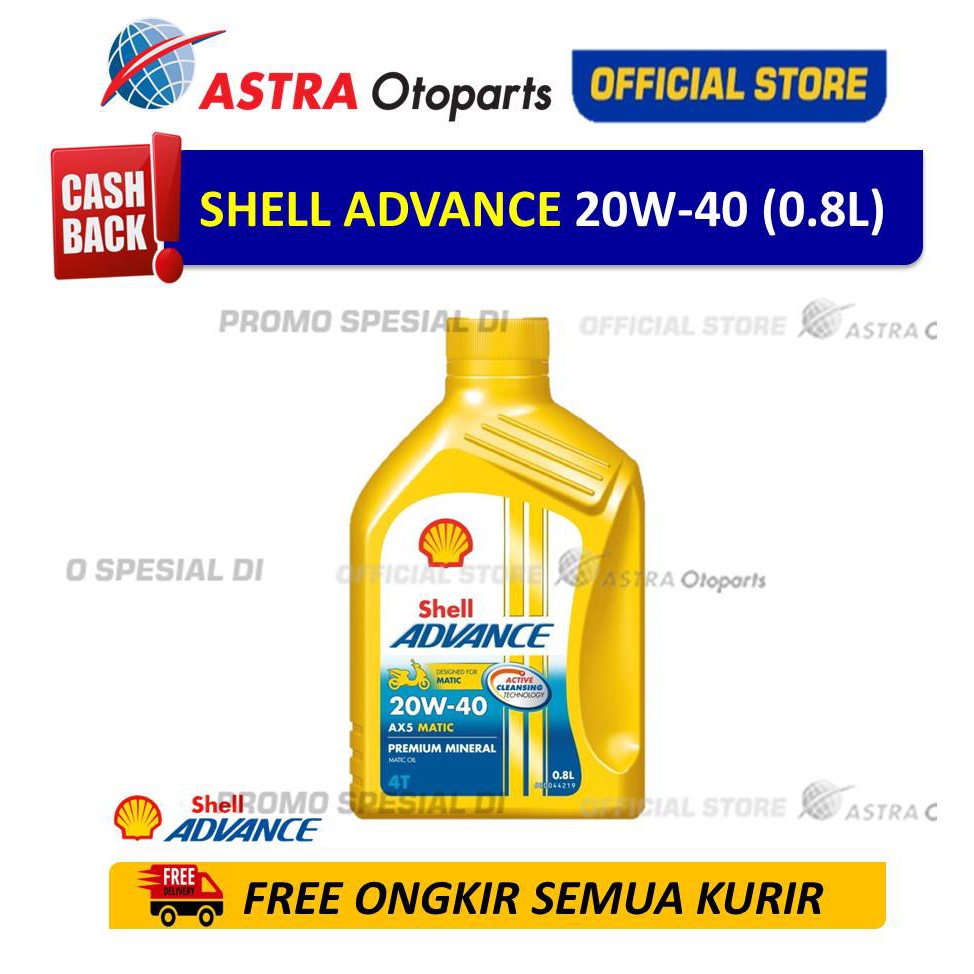 Jual Shell Advance AX5SC 20W40 0.8 L untuk Motor Matic | Shopee Indonesia