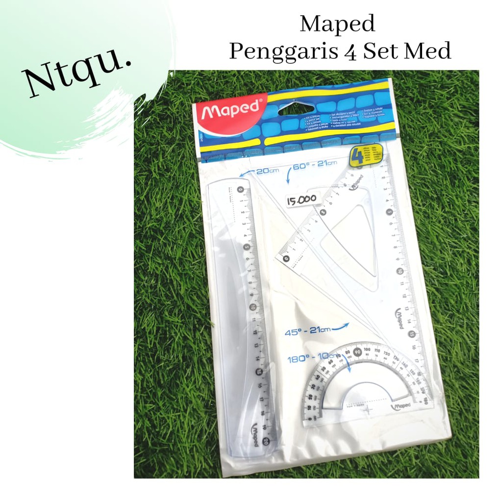 Jual PENGGARIS GEOMETRI MAPED ESSENTIAL 4 SET MEDIUM / PENGGARIS ...