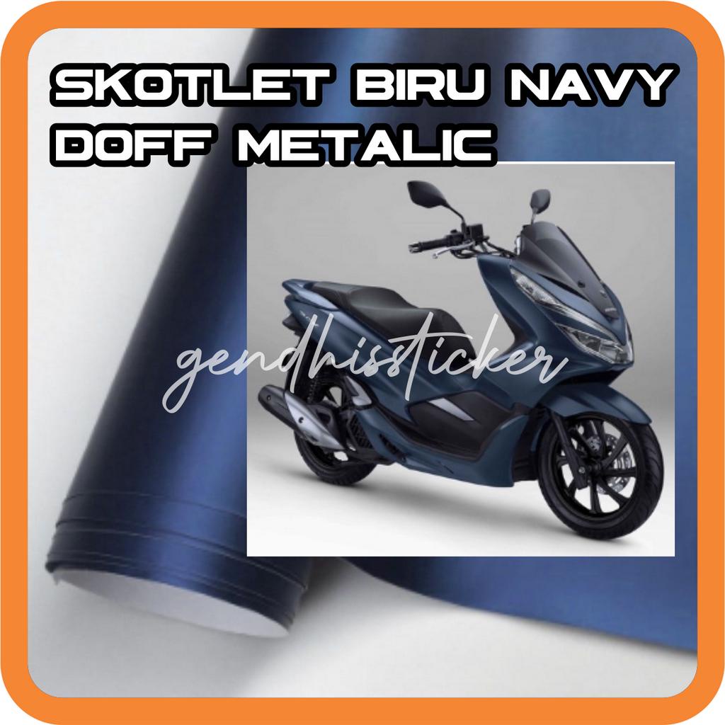 Jual Stiker Skotlet Biru Navy Doff Metalic | Shopee Indonesia