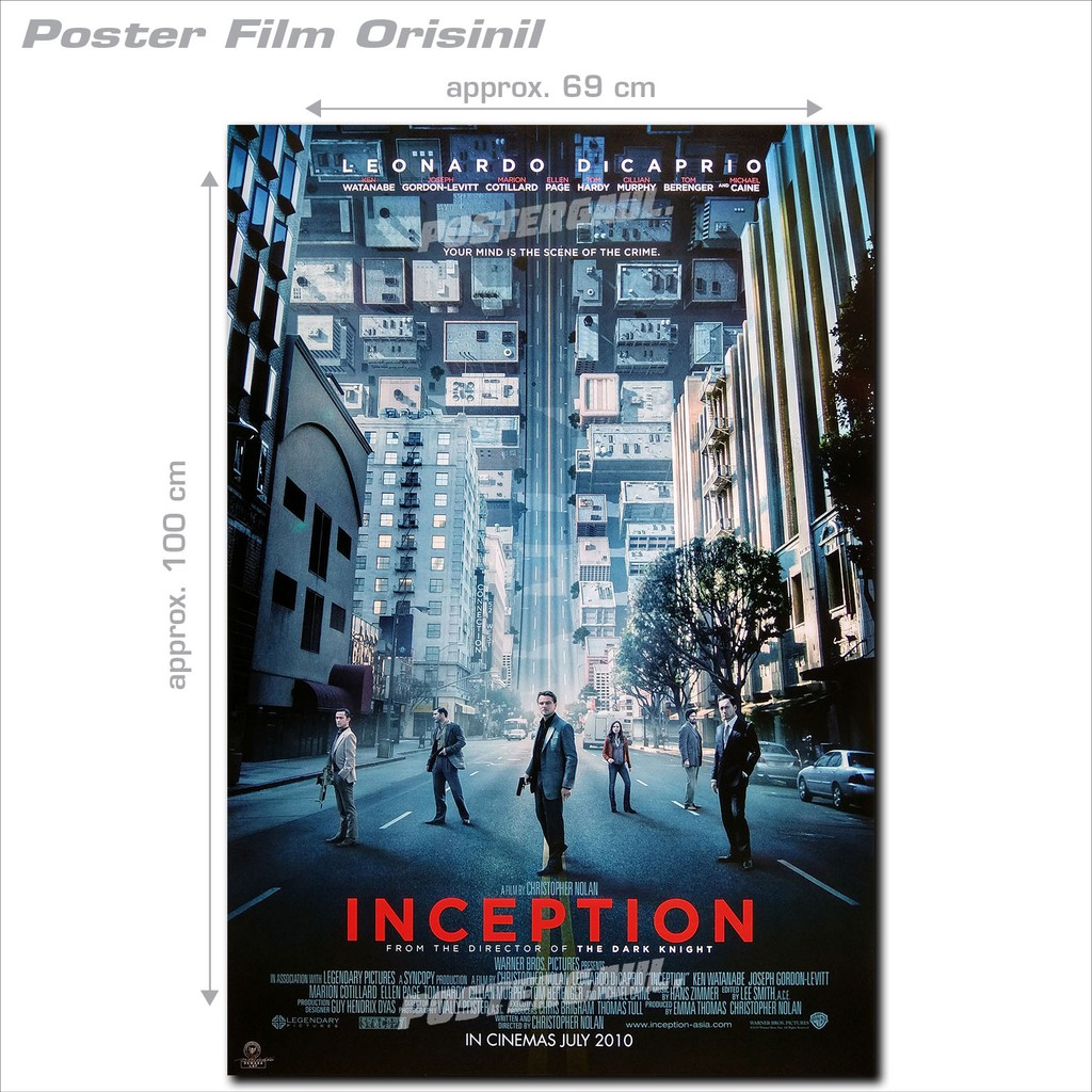 Jual Poster FIlm: INCEPTION - original Indonesian one sheet 69 x 100 cm ...