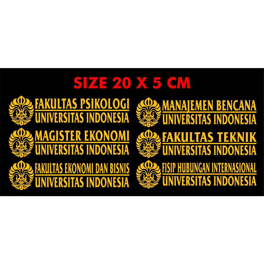 Jual Stiker UI cutting sticker Universitas Indonesia custom | Shopee ...