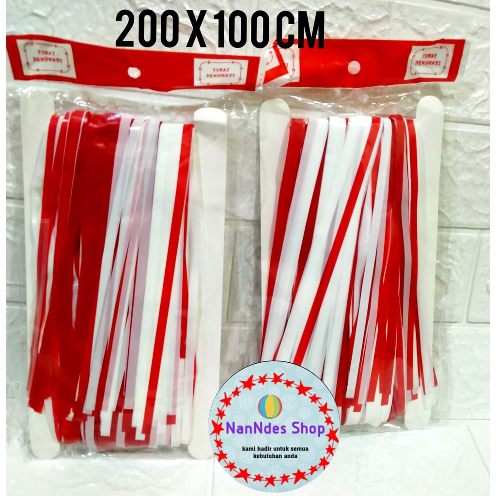 Jual Tirai Merah Putih / Rumbai foil Bendera Dirgahayu RI / HUT RI ...