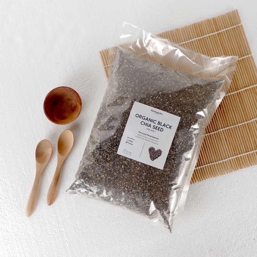 Jual Organic Black Chia Seed 1kg Premium Biji Chiaseed Original ...
