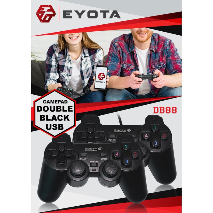 Jual Gamepad / Joystick Double Hitam Eyota DB88 USB Stick | Shopee ...