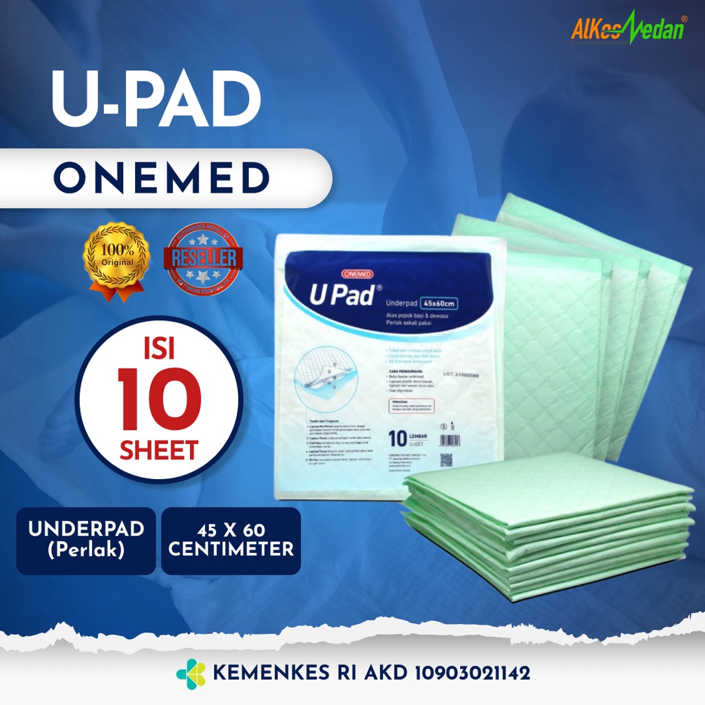 Jual UPAD ONEMED UNDERPAD PERLAK ANTI BOCOR ISI 10 PER PACK | Shopee ...