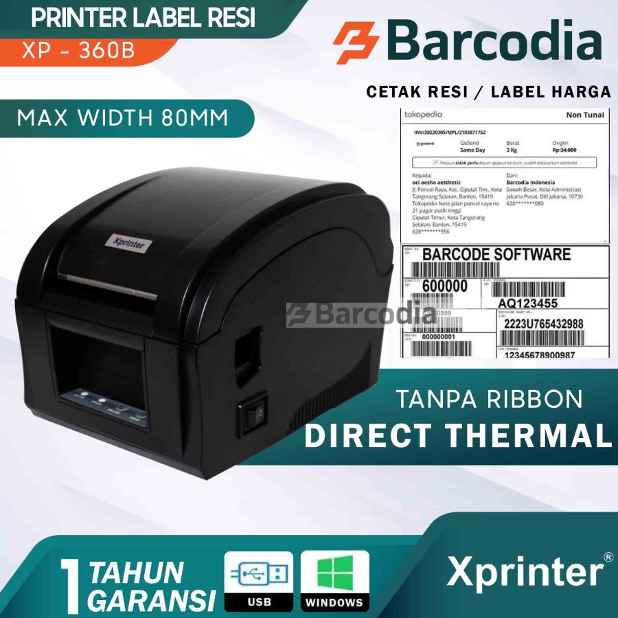 Jual Printer Barcode Xp-360B - USB - Printer Label Barcode Printer ...