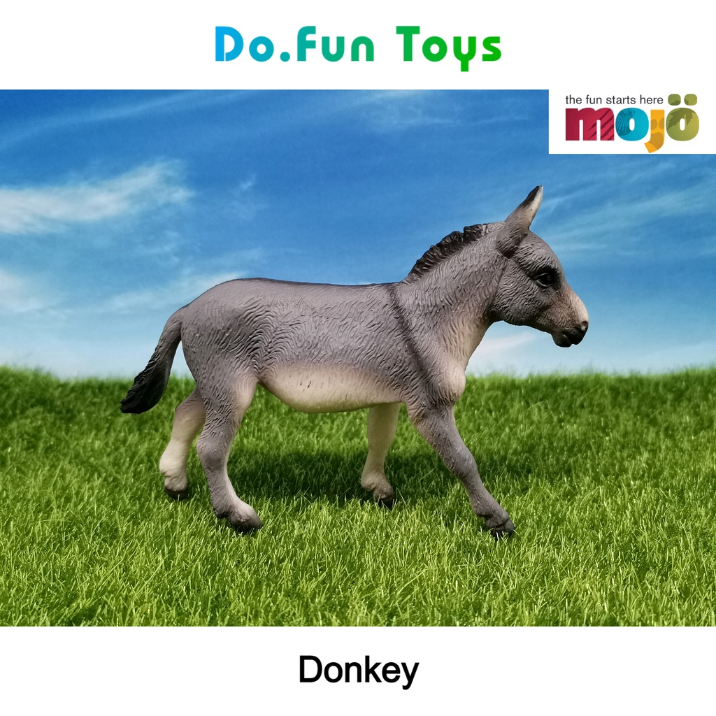 Jual MOJO Animal Figurine | DONKEY / Mainan Miniatur Binatang Keledai ...