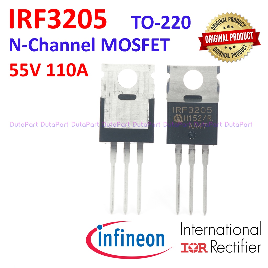 Jual IRF3205 ORIGINAL INFINEON IRF 3205 IRF3205PBF 55V 110A NChannel MOSFET | Shopee Indonesia