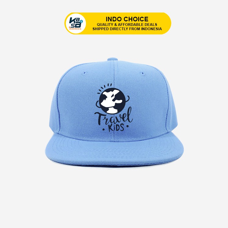 Jual Topi Distro Murah TRAVEL Anak Laki-Laki dan Perempuan warna Biru ...