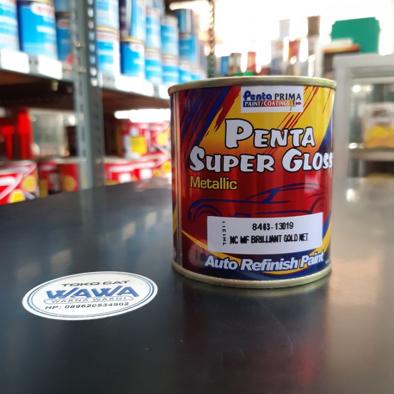 Jual Cat duco Penta Super Gloss NC WF Brilliant Gold Metallic emas 1kg ...