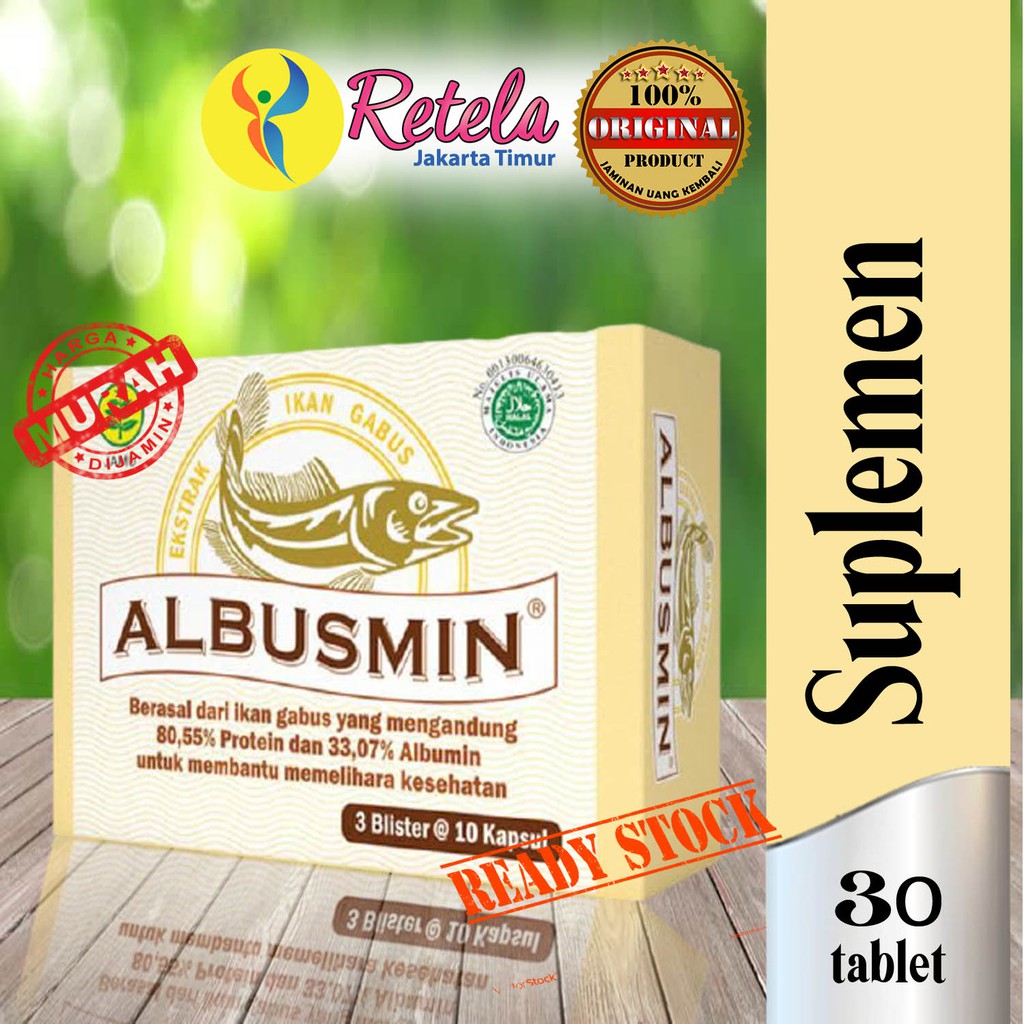 Jual Albusmin 3 Blister (30 Kapsul) / Suplemen Kesehatan / Ekstrak Ikan ...