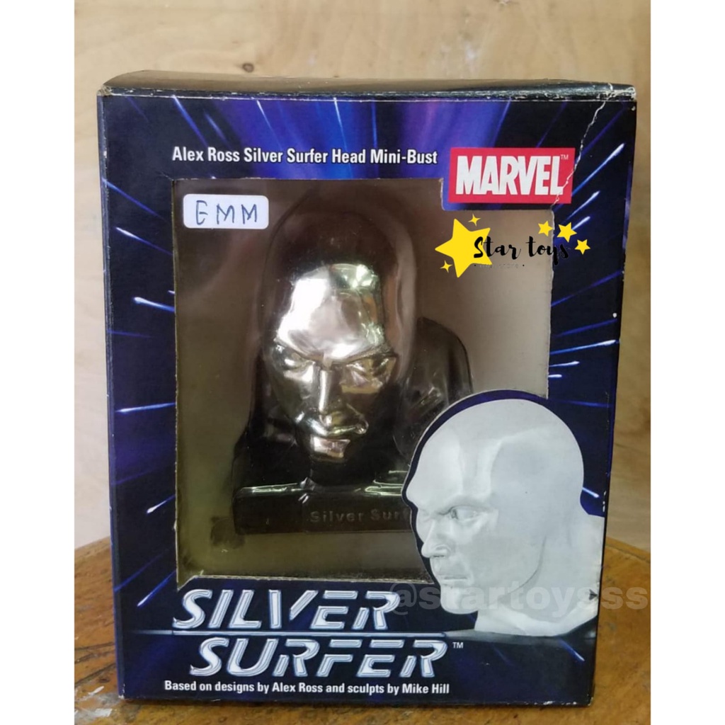 Jual miniature action figure Alex Ross Silver Surfer Head Mini-Bust ...