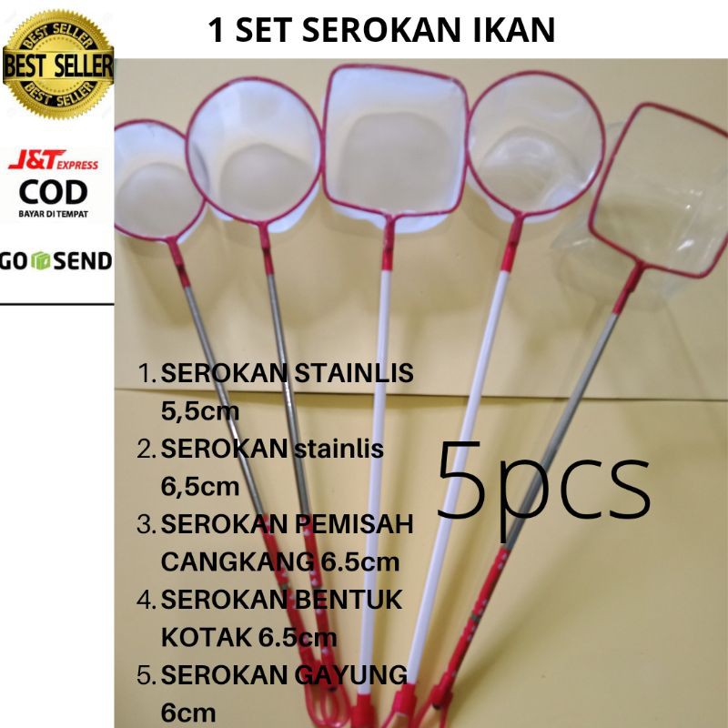 Jual 1 SET SEROKAN IKAN CUPANG DIAMTER 5.5CM, 6.5CM, SEROKAN GAYUNG ...