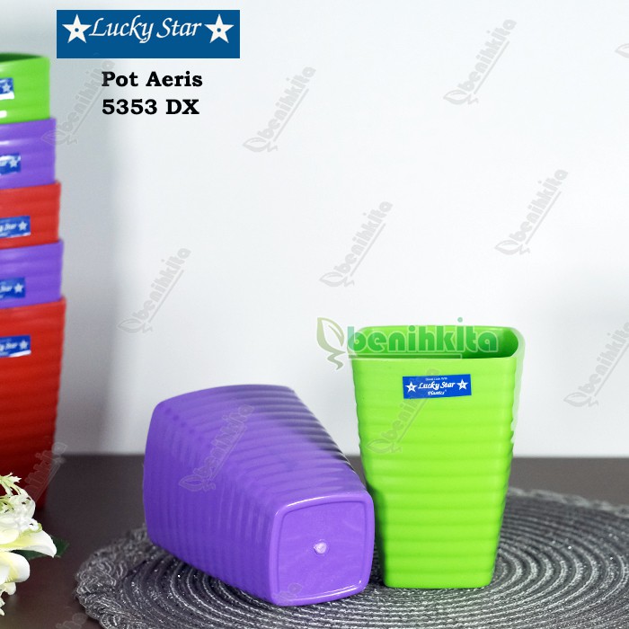 Jual Pot Tanaman-Bunga Segi Aeris 5353-DX (Lucky Star) | Shopee Indonesia