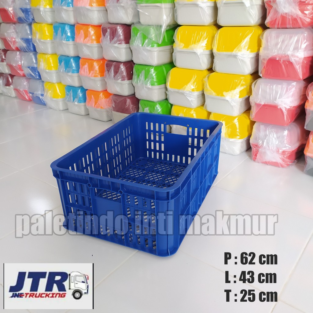 Jual Keranjang Plastik Industri/ Keranjang serbaguna 62 X 43 X 25 Cm ...