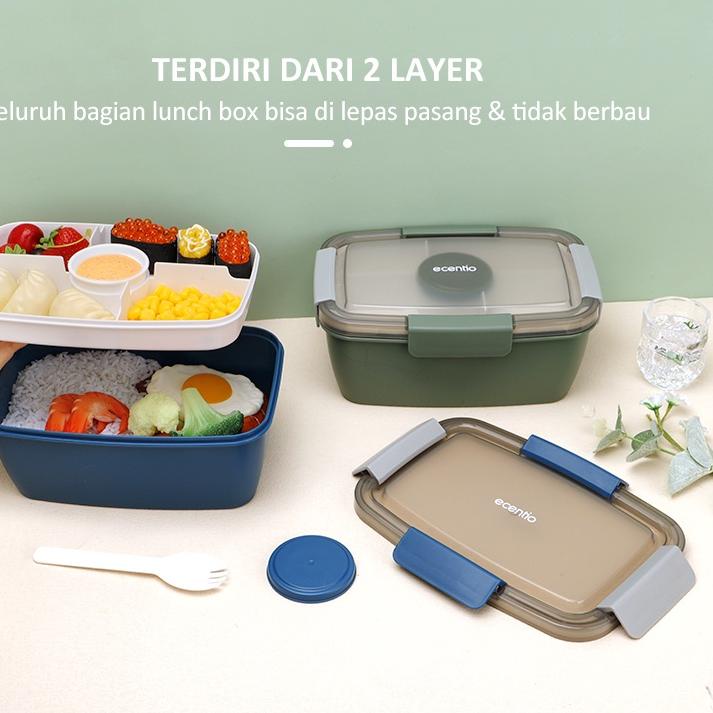 Jual Flash Sale Foodi tempat makan anak 2 susun 2000ml/lunch box set ...