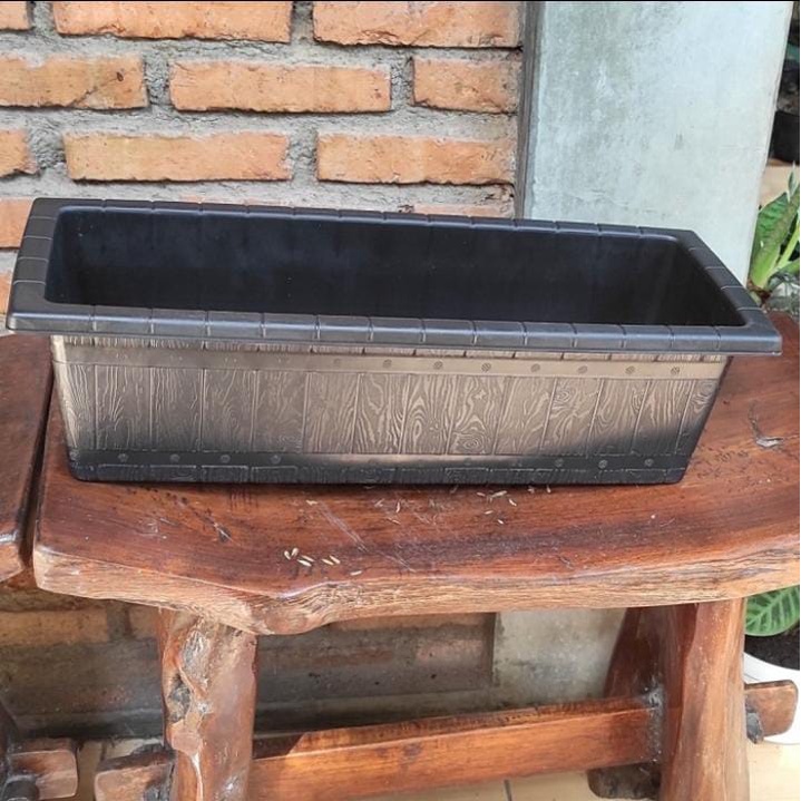 Jual POT PANJANG GENTONG 50 HITAM POT TANAMAN SEGI PANJANG | Shopee ...