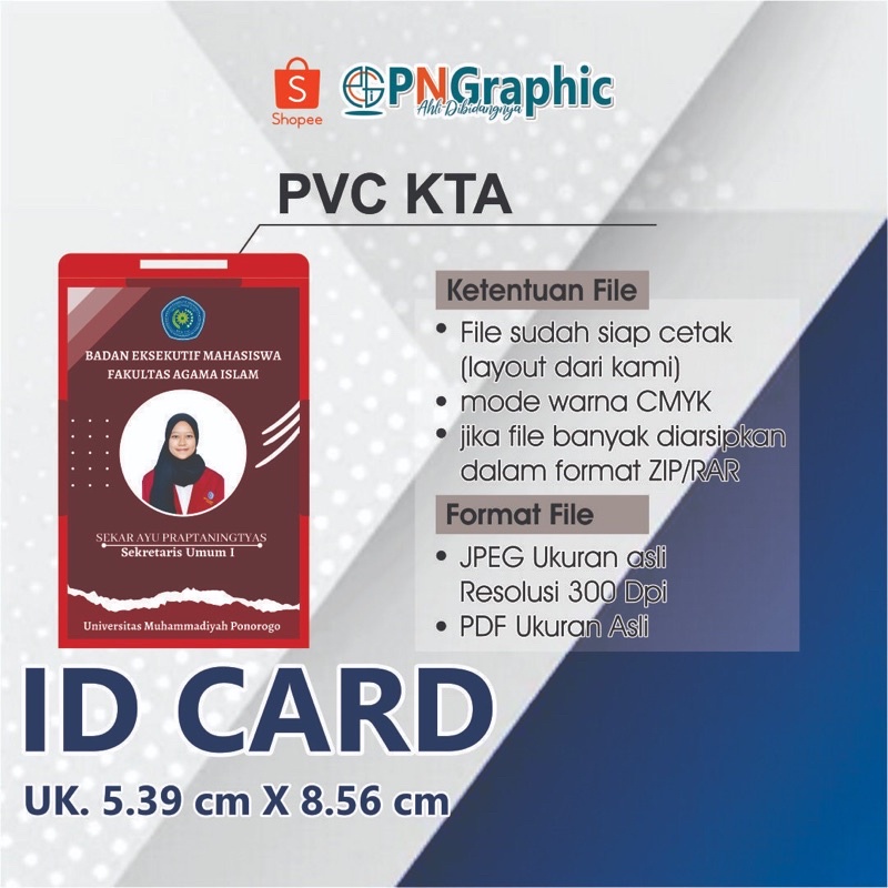 Jual ID CARD, KTA PVC, KTA MURAH | Shopee Indonesia