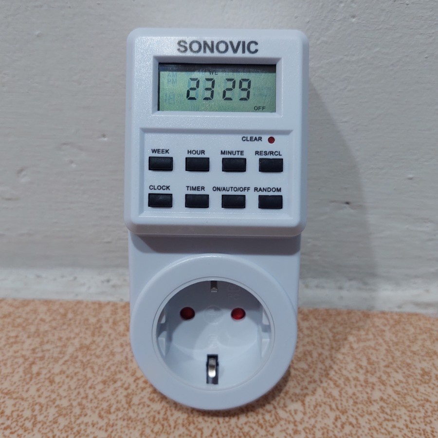Jual Stop Kontak Timer Digital Listrik Sonovic | Shopee Indonesia