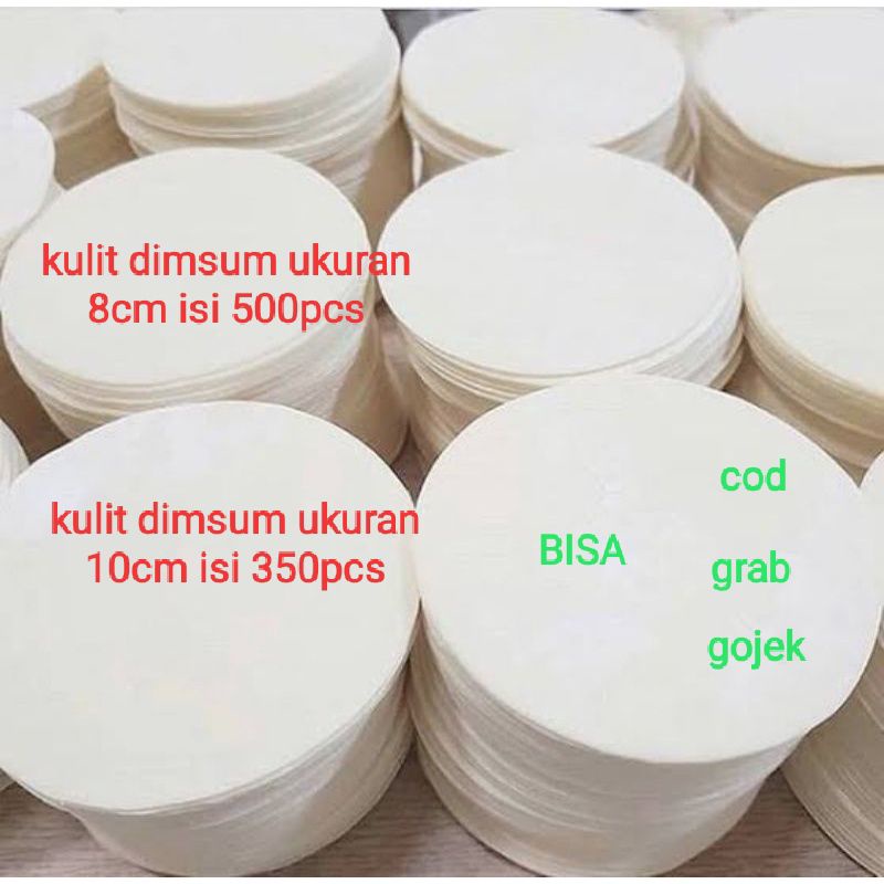 Jual kulit dimsum tipis bulat kenyal dan tidak lengket isi 500pcs ...