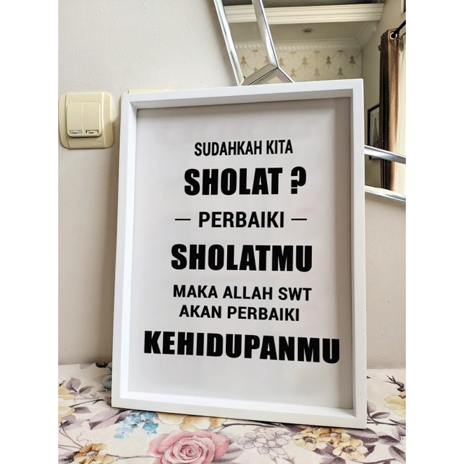 Jual Hiasan dinding wooden poster motivasi islam sudahkah kita sholat ... Jual Hiasan dinding wooden poster motivasi islam sudahkah kita sholat ...