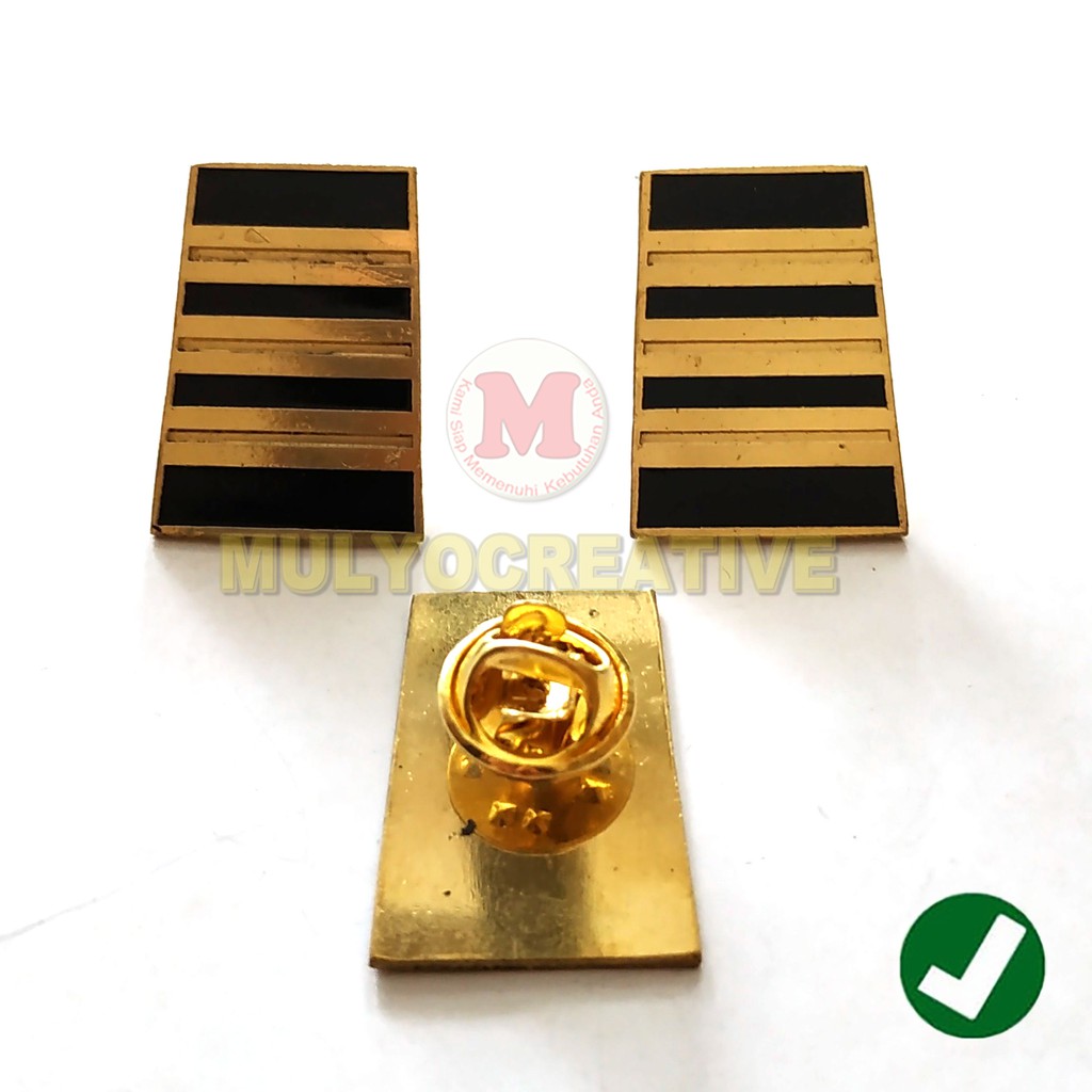 Jual Lencana Pin Kerah Pangkat Pilot Strip 3 Lapel Pin Murah Atribut ...